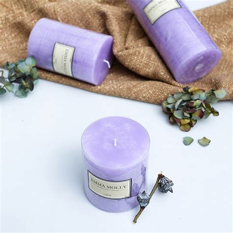 1015cm Scented Candles Romantic Purple Lavender A Grandado