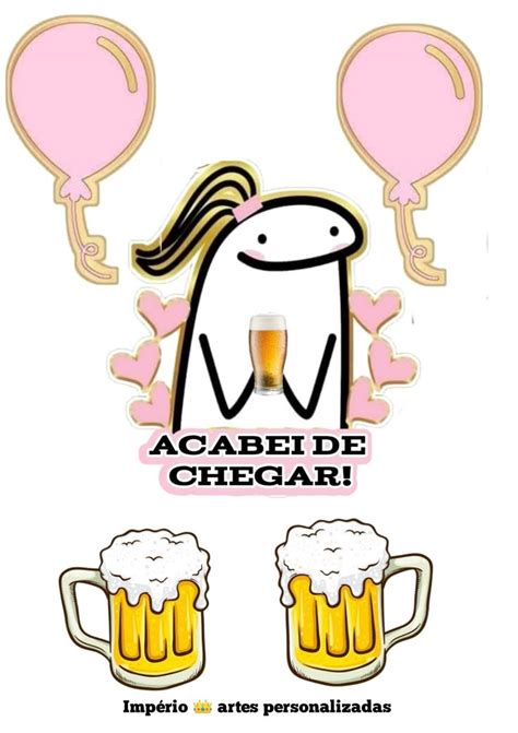 Topper Flork Bolos De Aniversário Cerveja Festa De Buteco Decoração