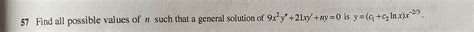 Solved Euler Cauchy Second Order Differential Equation