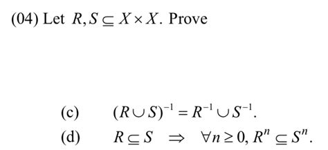 Solved 04 Let R Sc XxX Prove C RuSRus Chegg Com