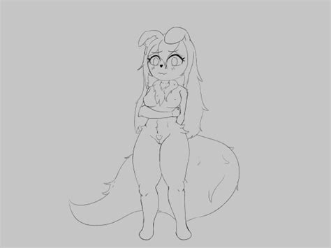 The Big ImageBoard TBIB Animated Anthro Big Breasts Big Tail Blush Blush Lines Bodily Fluids