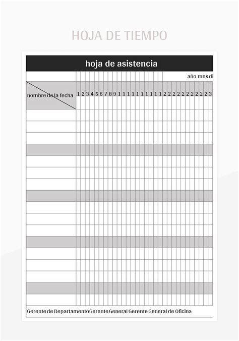 Plantillas Hoja De Pase De Lista Para Excel Gratis y Hojas de Cálculo