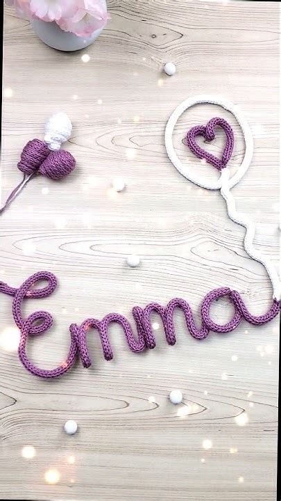 Knitted Wire Name Emma Youtube