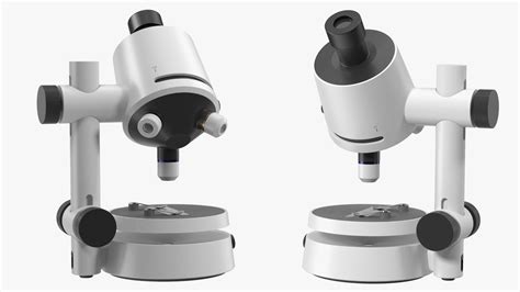 Microscopio óptico Moderno Blanco Modelo 3d 34 3ds Blend C4d Fbx