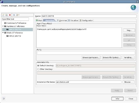 Screen Shot Of The Configuration Dialog For The Type Inference The Download Scientific Diagram