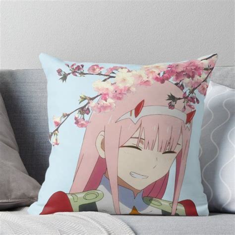 Sakura Zero Two Pillow For Sale By Rodentgorl Pillow Sale Pillows Throw Pillows