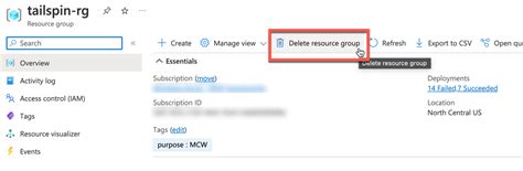 Delete Resource Group To Remove The Exercise Environment Migrate