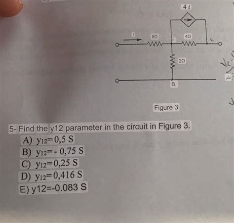 solved figure 35 ﻿find the y12 ﻿parameter in the circuit