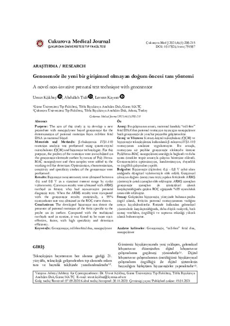Pdf A Novel Non Invasive Prenatal Test Technique With Genosensor