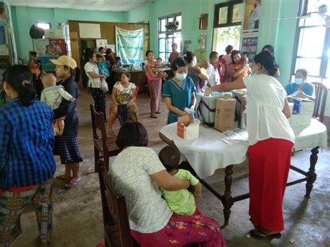 ဘီးလင်းမြို့နယ်တွင် မွေးကင်းစမှ အသက် ၂ နှစ်အောက် ကလေးနှင့်ကိုယ်ဝန်ဆောင်မိခင်များအား ပုံမှန်ကာကွယ