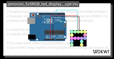pimoroni 5x5 rgb led display upir wokwi esp32 stm32 arduino simulator