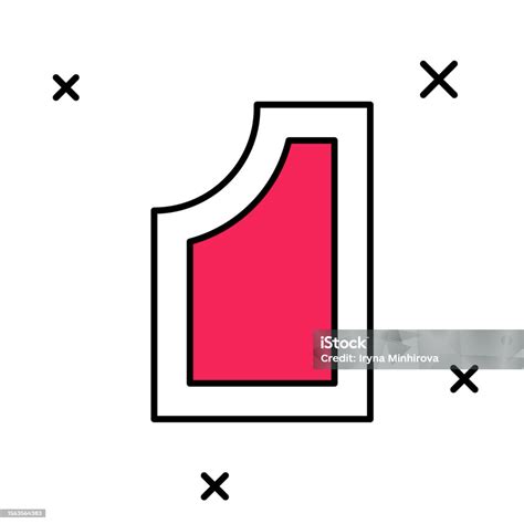 흰색 배경에 격리 된 윤곽선 바느질 패턴 아이콘 바느질을 위한 표시 벡터 가득 찬에 대한 스톡 벡터 아트 및 기타 이미지 가득 찬 가위 개념 Istock