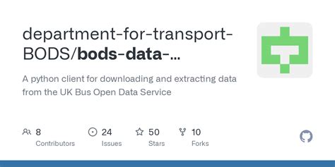 GitHub Department For Transport BODS Bods Data Extractor A Python Client For Downloading And