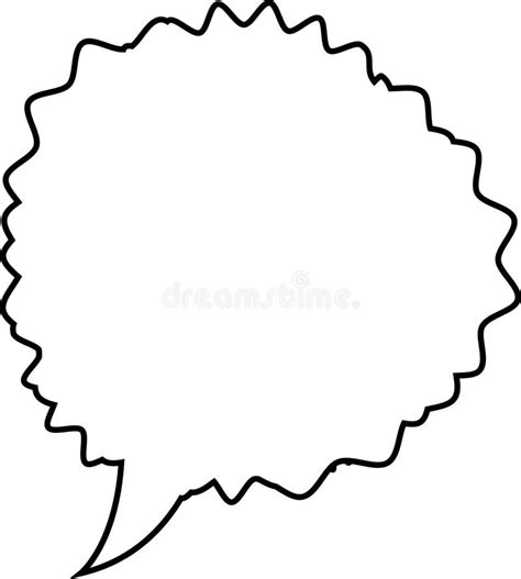 Vector Speech Bubbles Hand Drawn Image Stock Vector Illustration Of