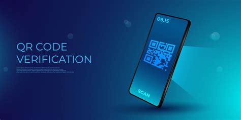 Premium Vector Qr Verification Concept Mobile Phone With A Scanner Reads The Qr Code Machine