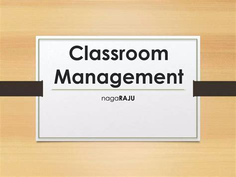 Classroom Management Pptx Educational Assessment Education