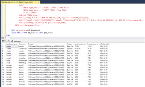 Get Database Sizes And Free Space In Sql Server Sql Dba Blog