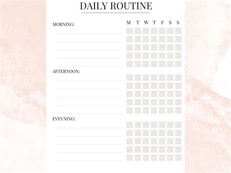 FREE Daily Routine Chart Printable That You Can Edit