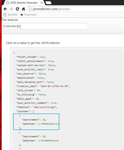 Selecting Specific Data With The Json Selector Generator Deep In The Code