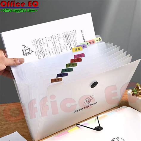 แฟ้มใส่เอกสาร แฟ้มจัดเก็บเอกสาร แฟ้ม A4 แฟ้มเอกสาร 5 8 12ช่อง แฟ้มเก็บเอกสาร ซองและแฟ้ม อุปกรณ์