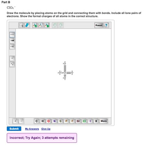 Solved Part A C1o3 Draw The Molecule By Placing Atoms On The