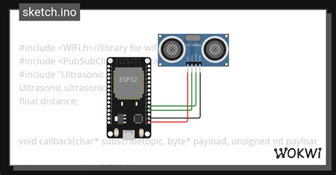 Esp32 And Ultrosonic Sensor Wokwi Esp32 Stm32 Arduino Simulator