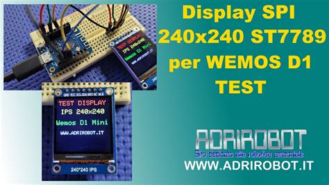 Display Oled St7789 240x240 Spi Con Wemos D1 Mini Youtube