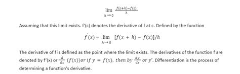 Notes On Differentiation Rules