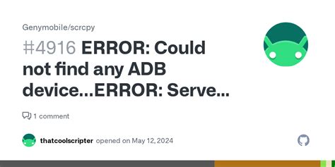 Error Could Not Find Any Adb Deviceerror Server Connection Failed