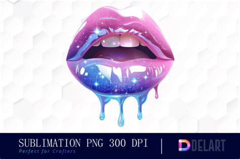 Dripping Lips Clipart Png Bundle Graphic By Delartcreation Creative Fabrica