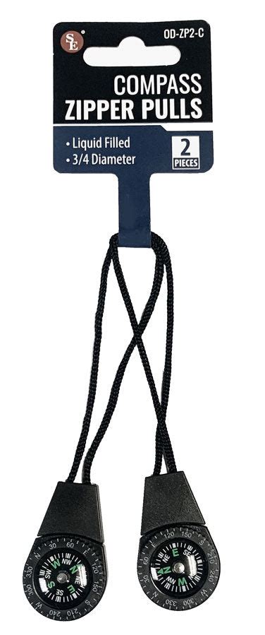 Button Compass Zipper Pull Onethiefsurplus