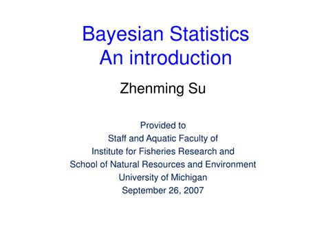 Pdf Bayesian Statistics An Introduction Bayesian Methods