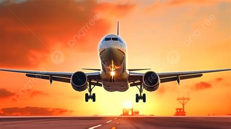 일몰 하늘로 치솟는 비행기의 3d 렌더링 비행기 착륙 제트기 비행기 실루엣 배경 일러스트 및 사진 무료 다운로드 Pngtree