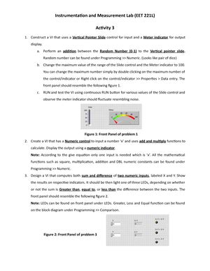 EET221L Wk1 Lab 1 Solving Equations Using Op Amps Lab Assignment 1 Solving Equations