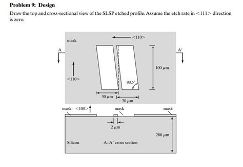 Solved Problem 9 Design Draw The Top And Cross Sectional