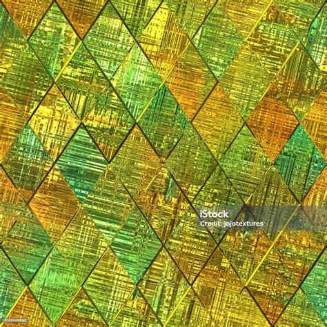 Colored Glass Seamless Texture With Square Pattern For Window Stock