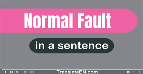 Normal Fault In A Sentence