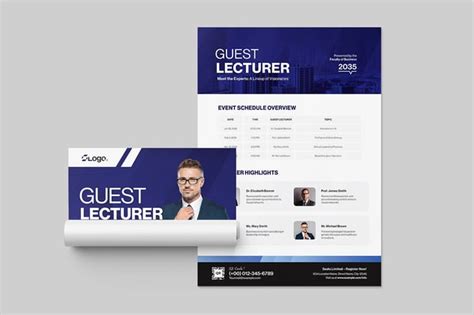 guest lecturer poster template print templates ft guest and poster envato