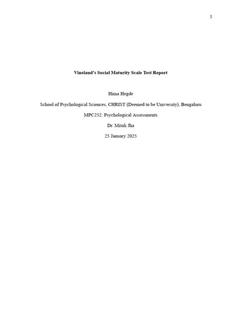Copy Of Vsms Report Pdf Intelligence Individualized Education Program