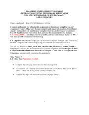 CSCI Lab AFL Docx COLUMBUS STATE COMMUNITY COLLEGE INFORMATION SYSTEMS TECHNOLOGY