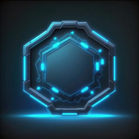 Premium Photo Abstract Of Glowing Scifi Futuristic Hexagon In Hud Headup Cyber Concept