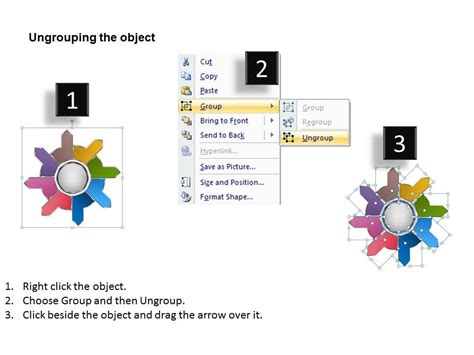 Colorful Diverging Arrows Process Diagram Relative Circular Flow PowerPoint Slides Templates