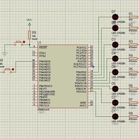 Proteus Simulation For LED Blinking Circuit Download Scientific Diagram