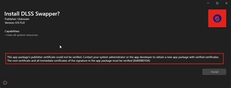 BUG Unable To Install Issue 111 Beeradmoore Dlss Swapper GitHub