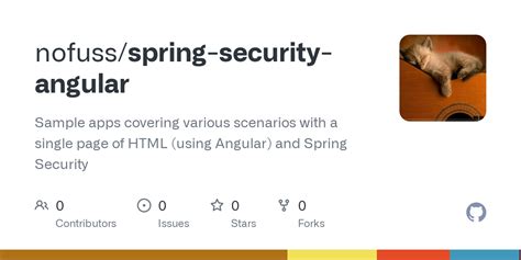 Github Nofuss Spring Security Angular Sample Apps Covering Various