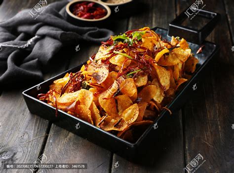 香辣土豆片 中国菜系 食品餐饮 摄影素材 汇图网www huitu