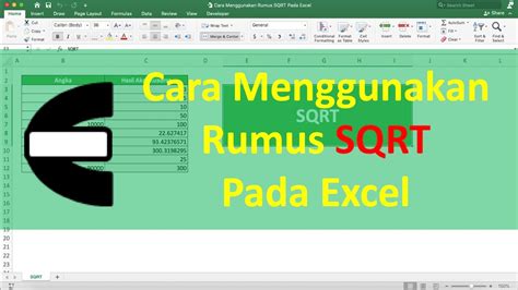 cara menggunakan rumus sqrt pada excel compute expert youtube