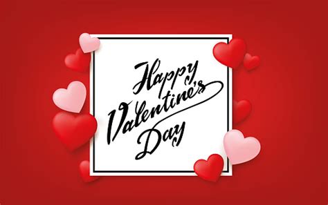 해피 발렌타인 타이 포 그래피 포스터 필기 서 텍스트와 벡터 인사말 카드 디자인 레터링스톡 벡터 2월에 대한 스톡 벡터 아트 및 기타 이미지 Istock