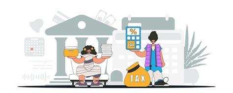 우아한 남자와 여자는 세금 납부를 보여줍니다 경제 발전을 위해 세금을 내는 것의 중요성을 보여주는 그림 계획에 대한 스톡 벡터 아트 및 기타 이미지 Istock