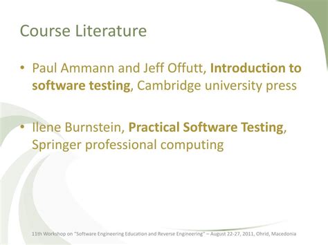 Ppt Practical Approach To Teaching Software Testing Powerpoint Presentation Id1640018